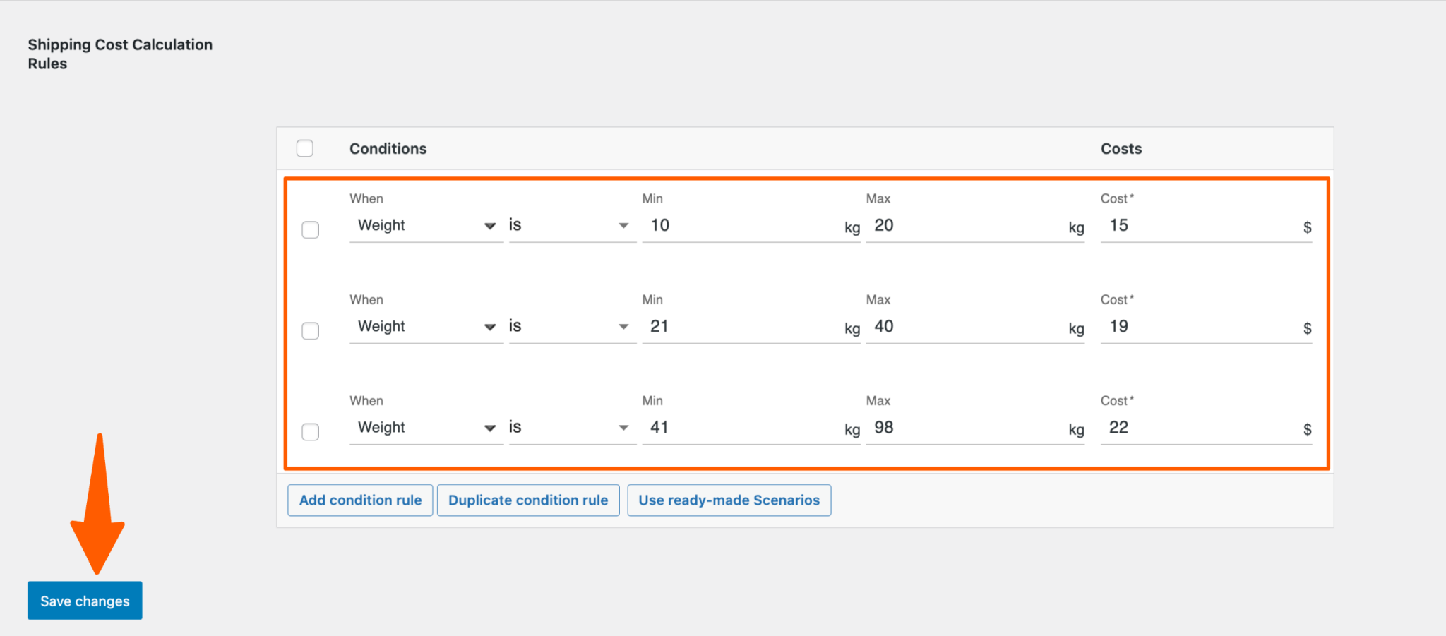 How to Add Weight Based Shipping Conditions in Advanced Shipping » RexTheme